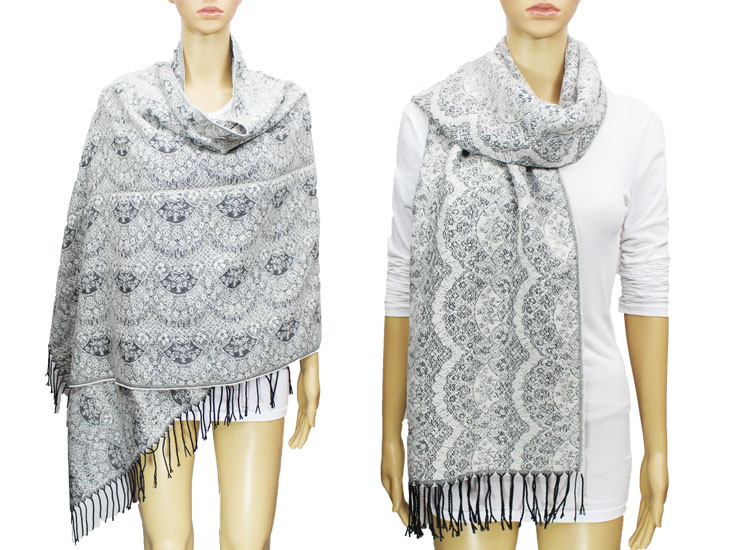 Thick & Big Shawl White