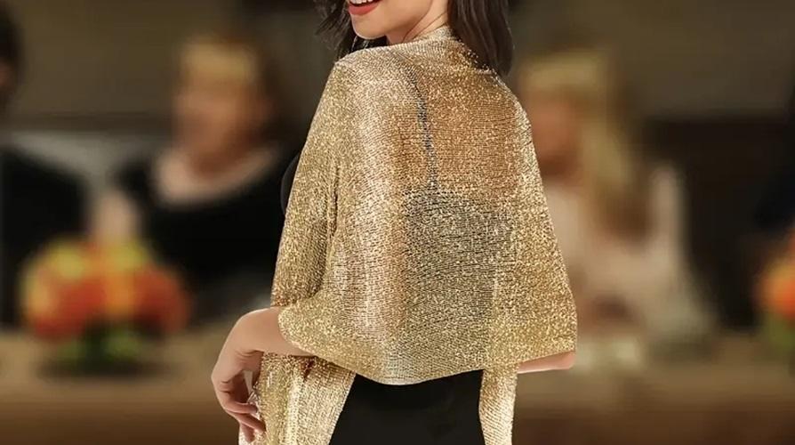 WholesaleScarvesUSA.com. Sparkling Metallic Shawls